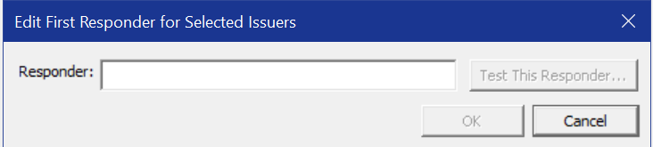 Change the First Responder in Multiple Issuer-Responder Mappings