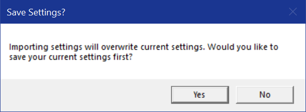 Import a Saved Configuration