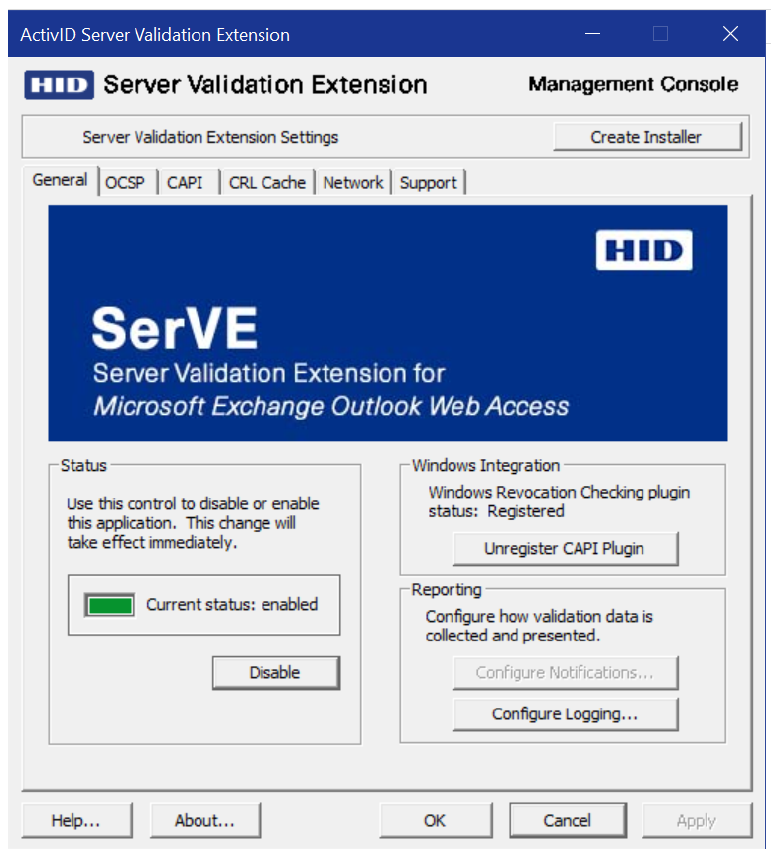 Enable or Disable the Validation Extension