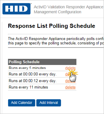 Procedure 2: Configure Response List Polling Schedule