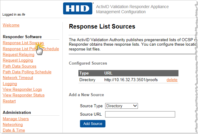 Procedure 1: Configure Response List Sources