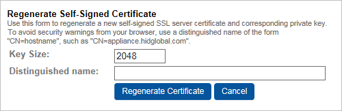 Regenerate Self-Signed Certificate