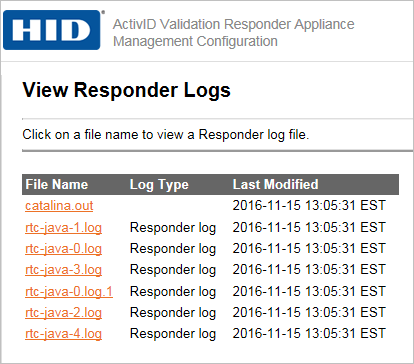 View System Log Files (View Responder Logs)