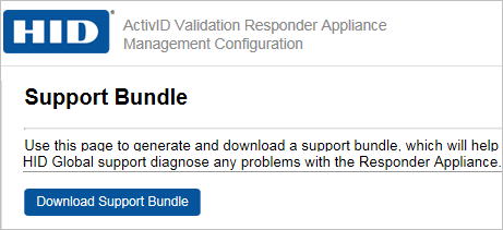 Create Support Bundle