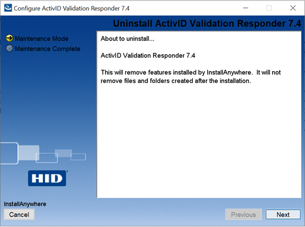 Uninstalling the Validation Responder on Windows