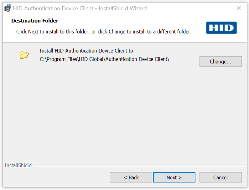 Download and Install the HID Authentication Device Client