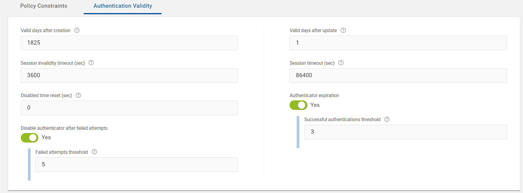 Configuring OTP Authentication Policies
