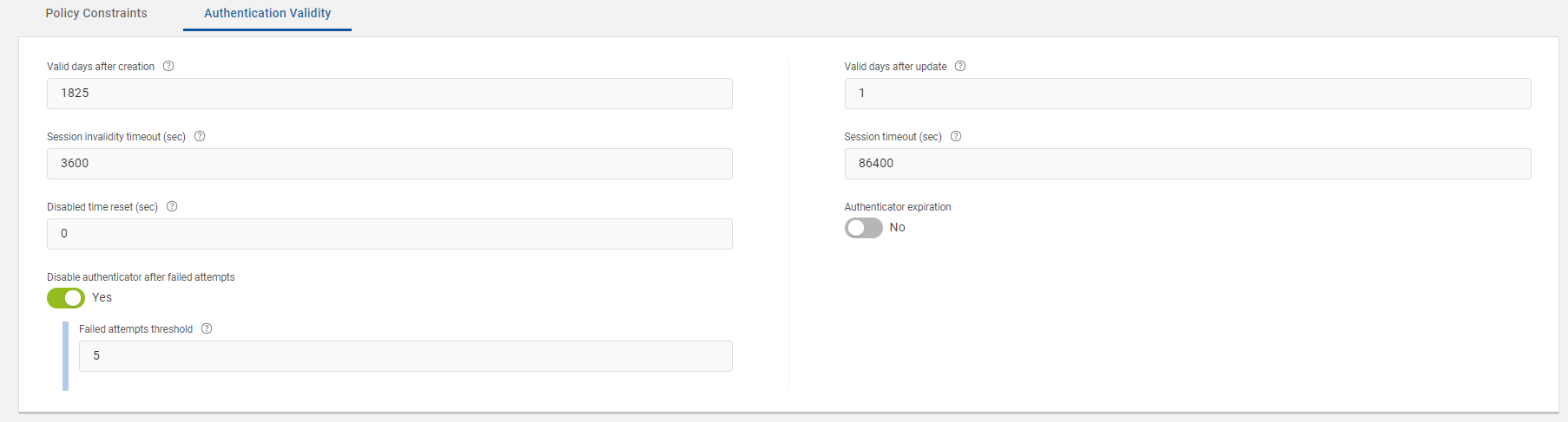 Configuring Push Authentication Policies