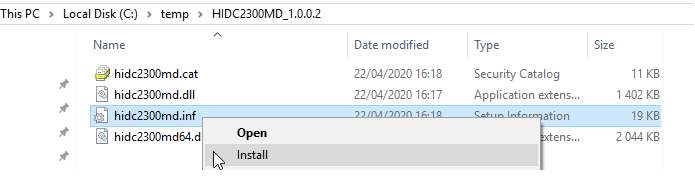 Installing the Mini Driver