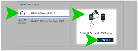 Selecting a Crescendo Key for Authentication | HID Crescendo Management ...