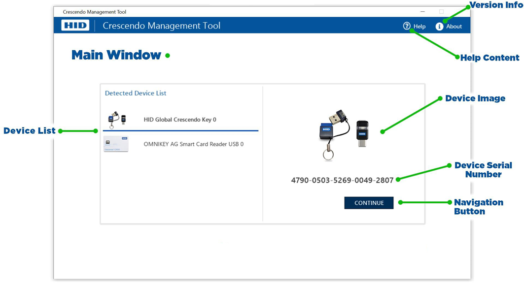 Starting the Tool | HID Crescendo Management Tool | HID Global