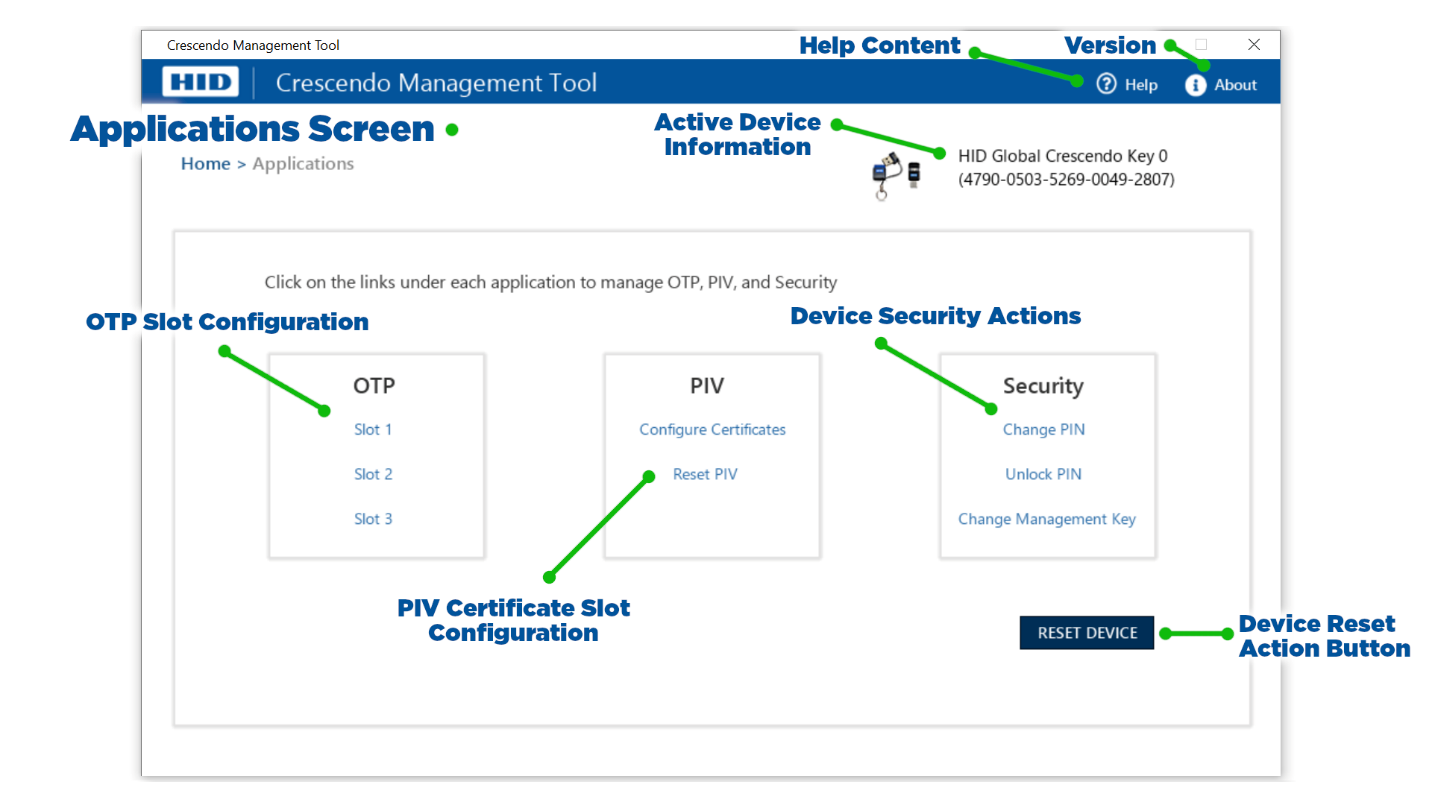 Managing Crescendo Devices | HID Crescendo Management Tool | HID Global