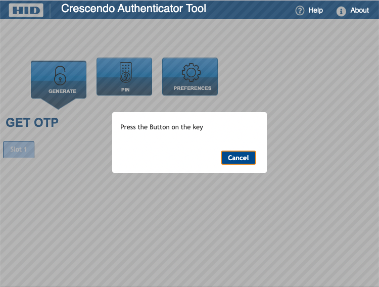 Generate an OTP | HID Crescendo Authenticator Tool | HID Global Generate an OTP | HID Crescendo Authenticator Tool | HID Global