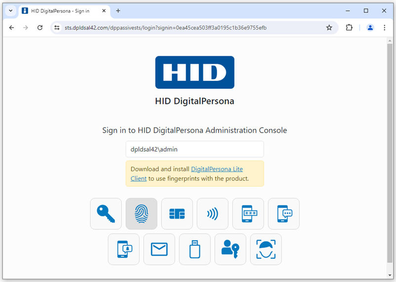 Using the DigitalPersona Lite Client | DigitalPersona AD | HID Global