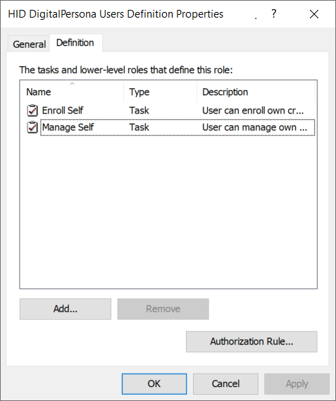 Using the Authorization Manager (AzMan) | DigitalPersona LDS | HID Global