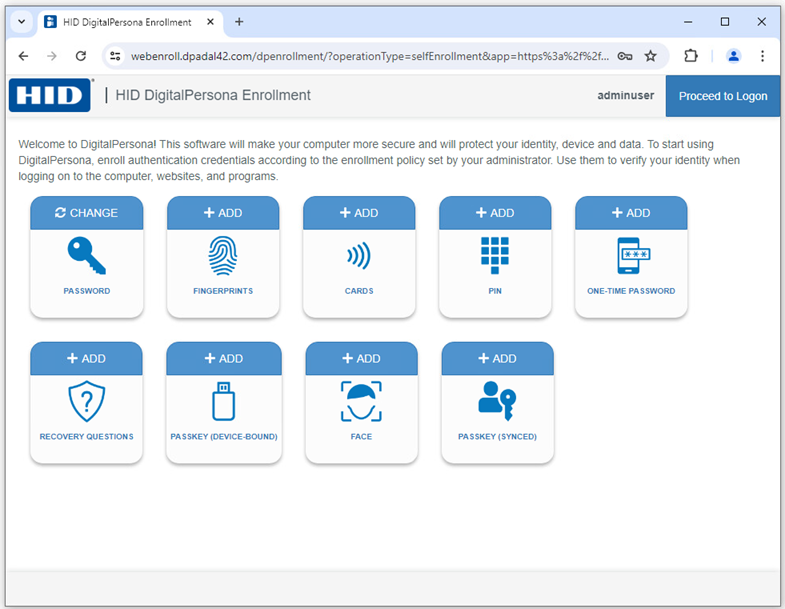 User Onboarding through the Identity Provider | DigitalPersona AD | HID ...