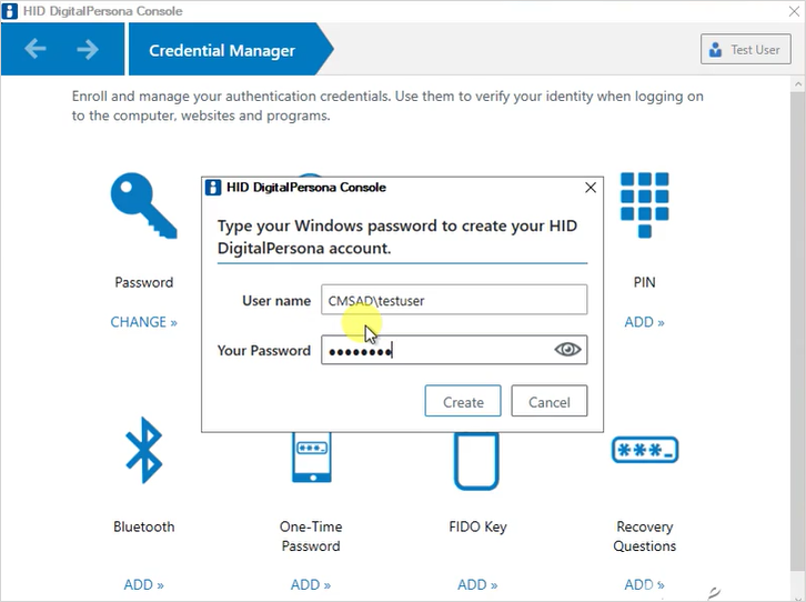 Using DigitalPersona Workstation | DigitalPersona AD | HID Global