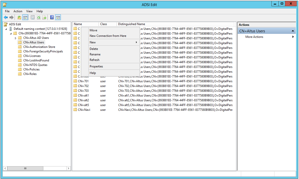 Using the ADSI Edit Tool | DigitalPersona LDS | HID Global