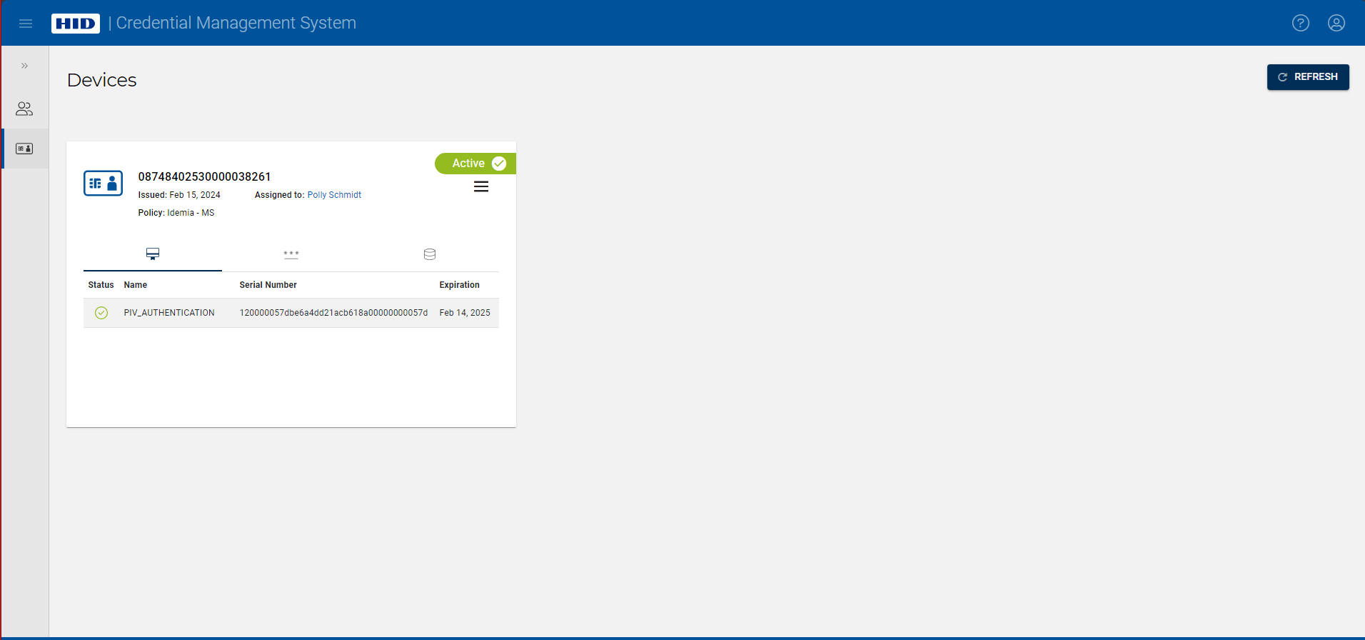 Manage a Device (Devices Menu) | HID CMS | HID Global