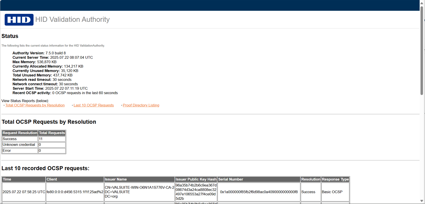 Viewing Status Reports