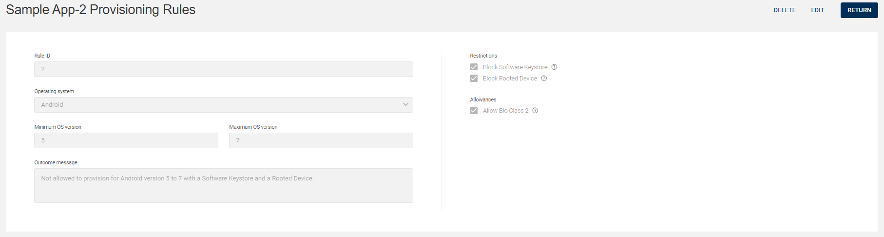 Viewing Provisioning Rules