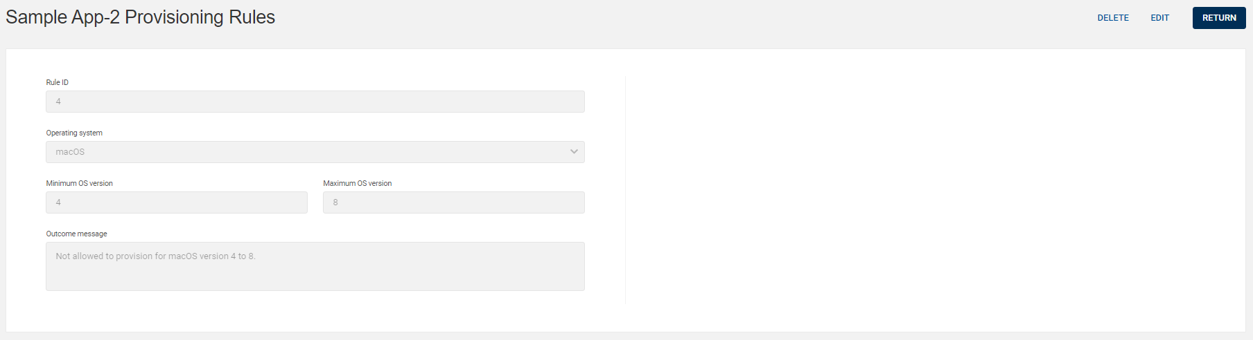 Viewing Provisioning Rules