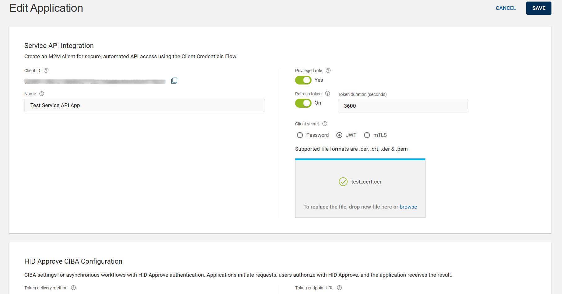 Editing an Application