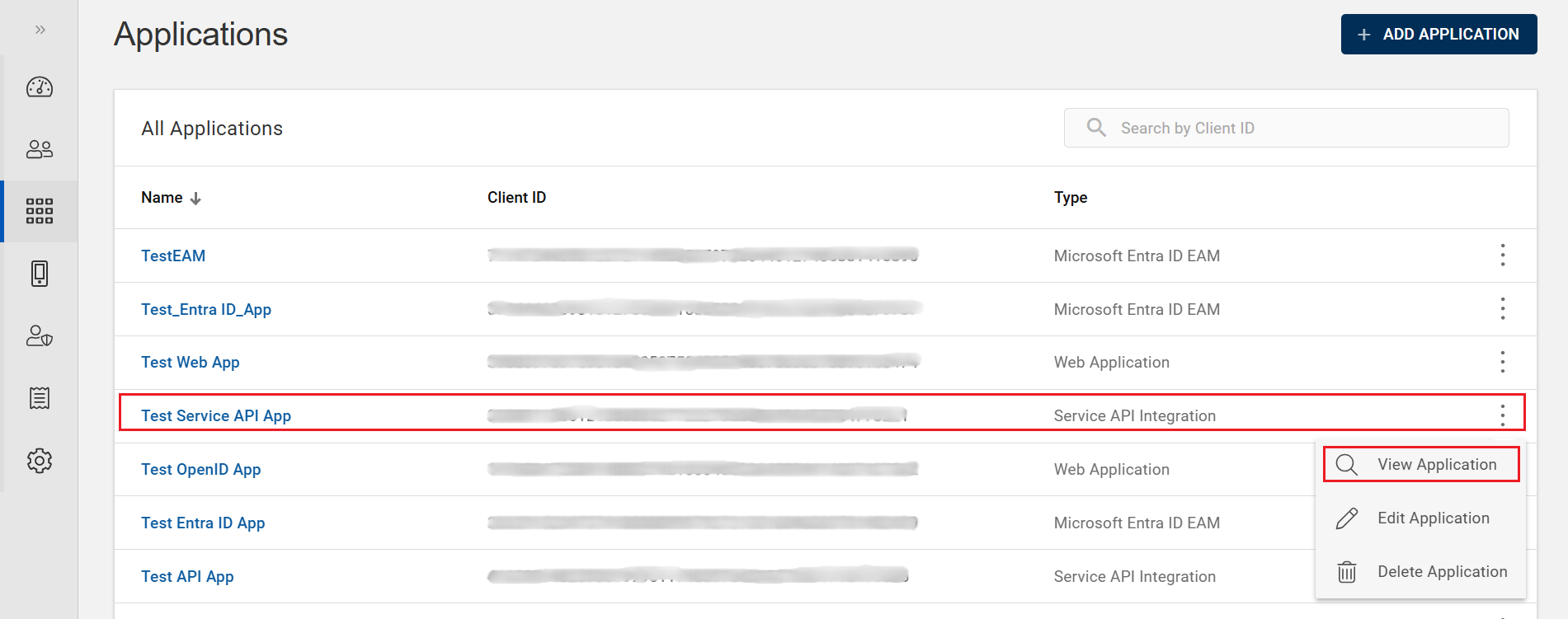 Viewing an Application