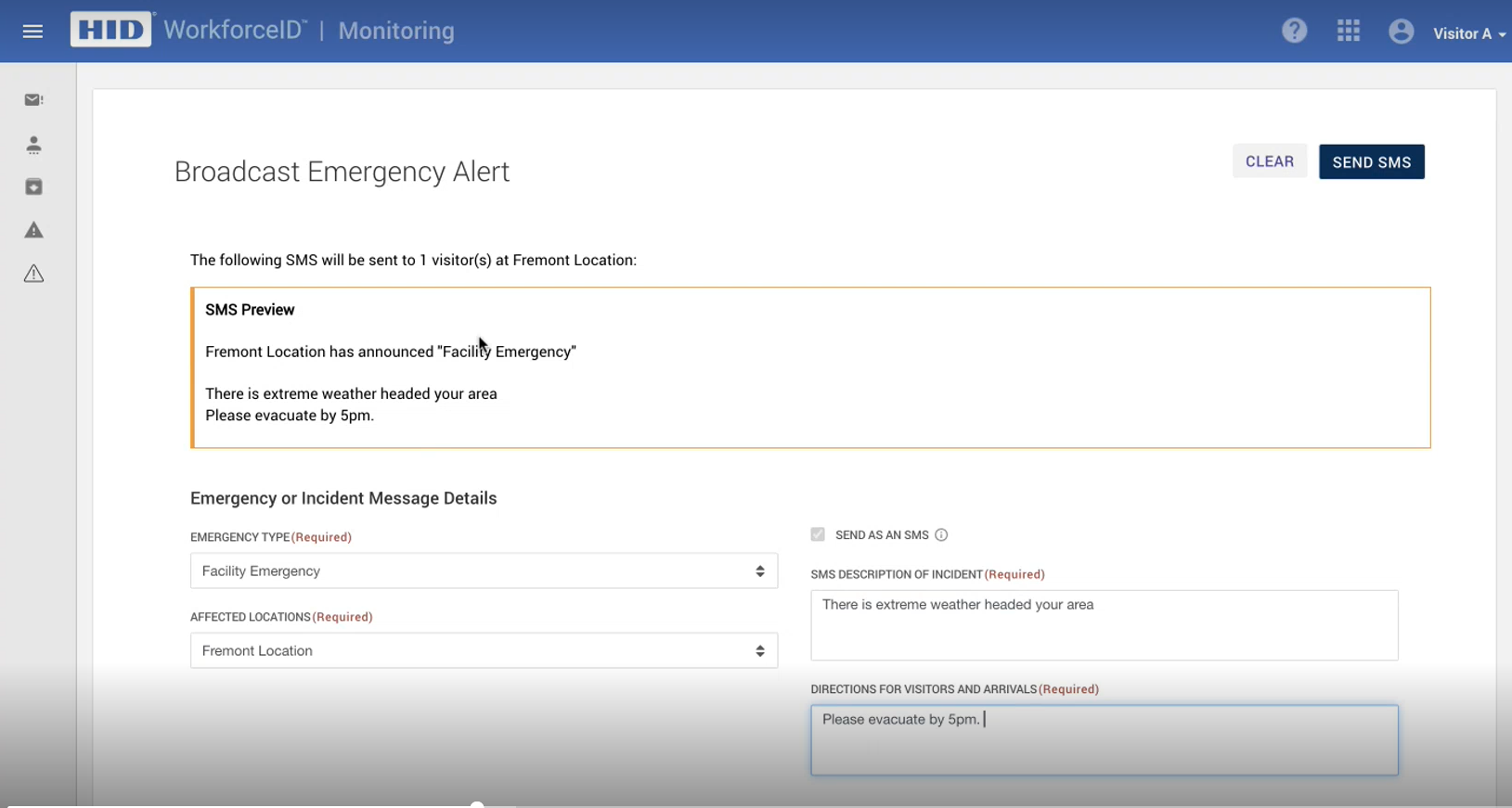 Emergency Management | HID Visitor Manager Help Center