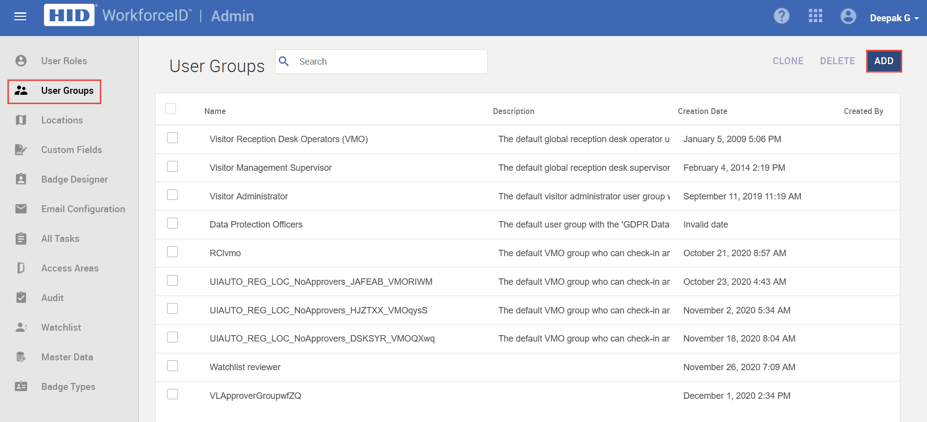 Managing User Groups HID WorkforceID Help Center